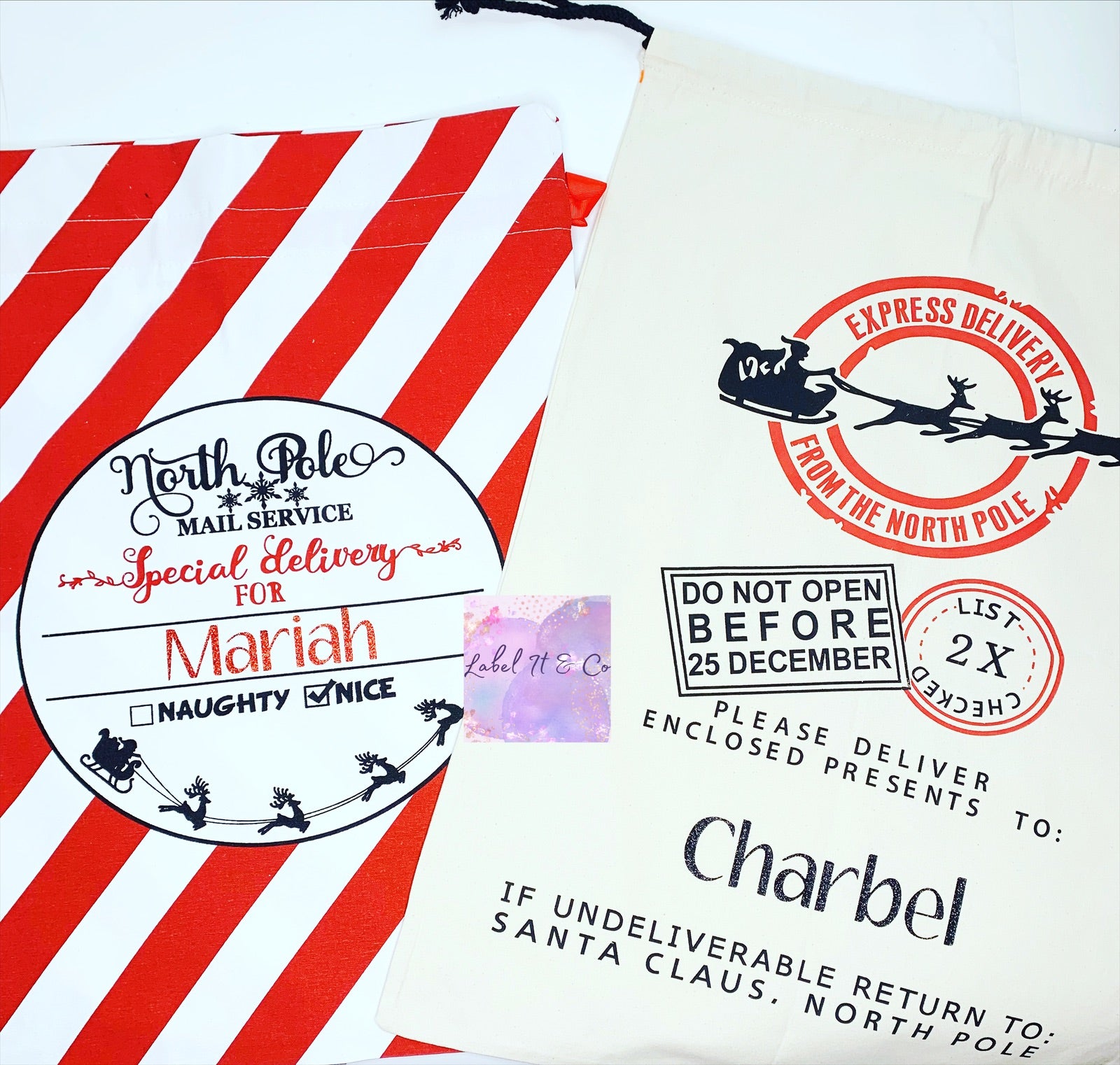 Personalised Santa Sack – Label it and Co
